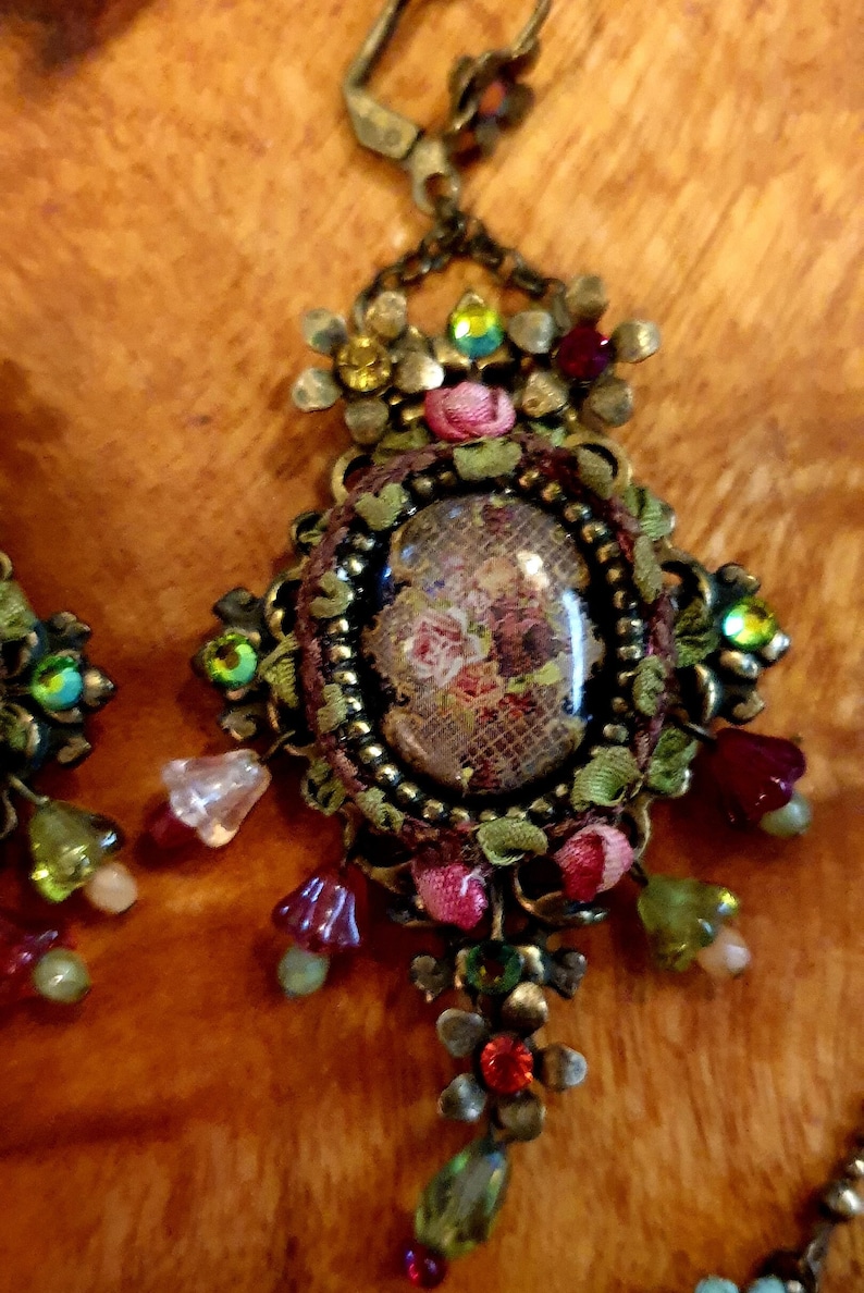 Original MICHAL NEGRIN Earrings & Necklace Set Vintage but NEW High End ...