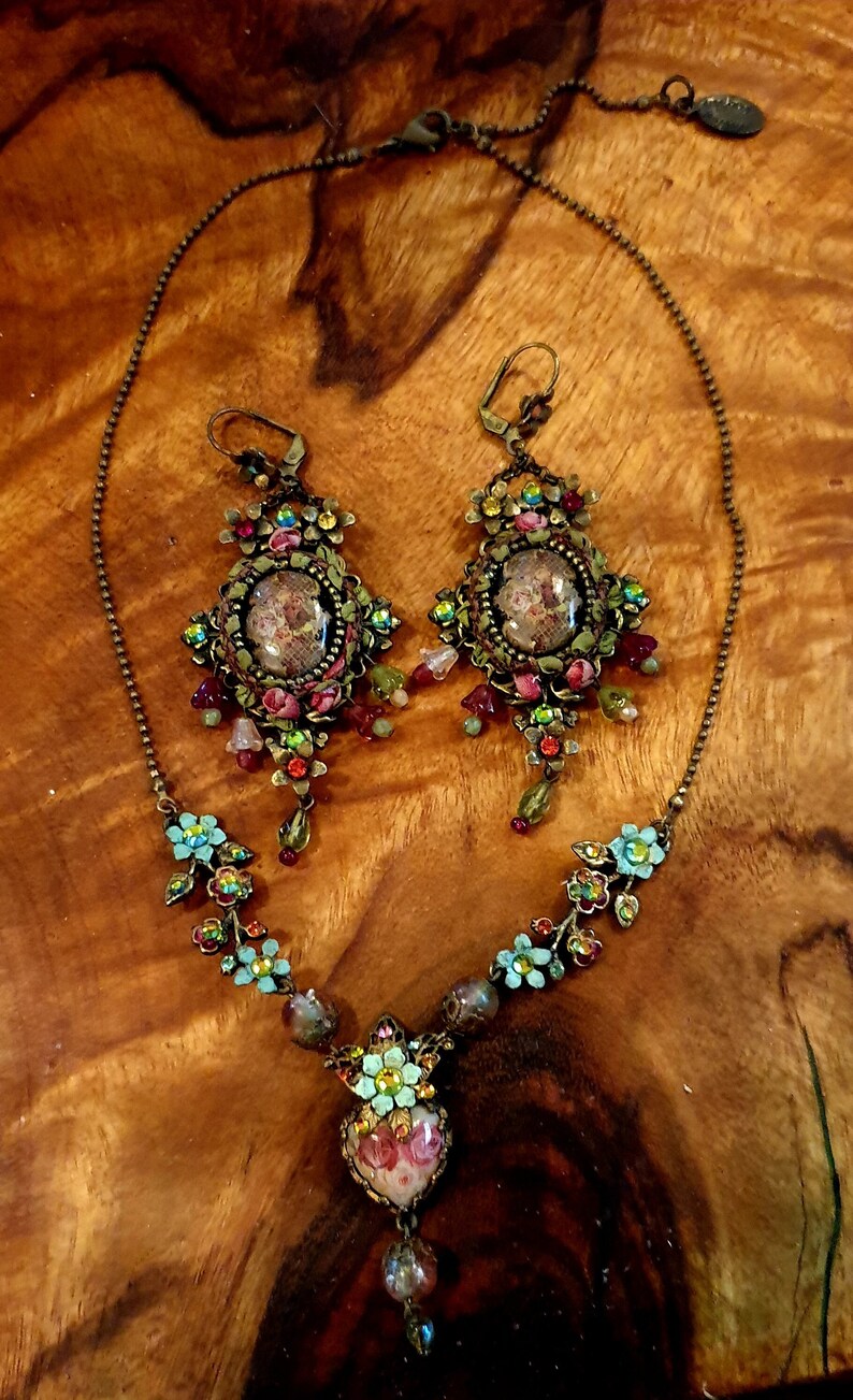 Original MICHAL NEGRIN Earrings & Necklace Set Vintage but NEW High End ...