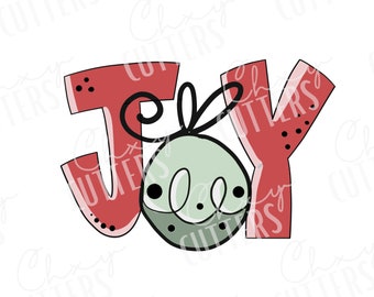 Joy With Christmas Ornament Cookie Cutter - Etsy