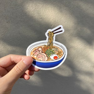 Ramen Sticker, Vinyl Sticker, Noodle Sticker, Japanese Food Sticker ...
