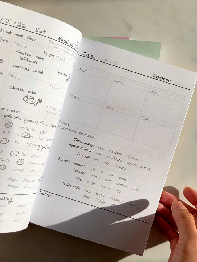 Gut Diary, Diet Tracker, Health Notebook, Self Care Journal - Etsy