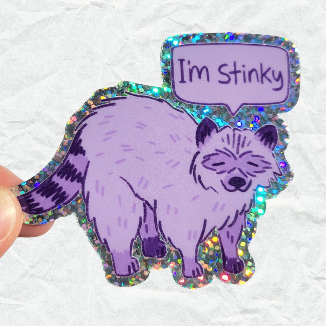 I'm Stinky Raccoon Sticker 3", Trash Panda Sticker, Raccoon Gift, Cute ...