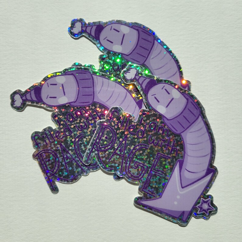 Worm Rage Glitter Sticker, Cowboy Boot, Funny Meme - Etsy Canada