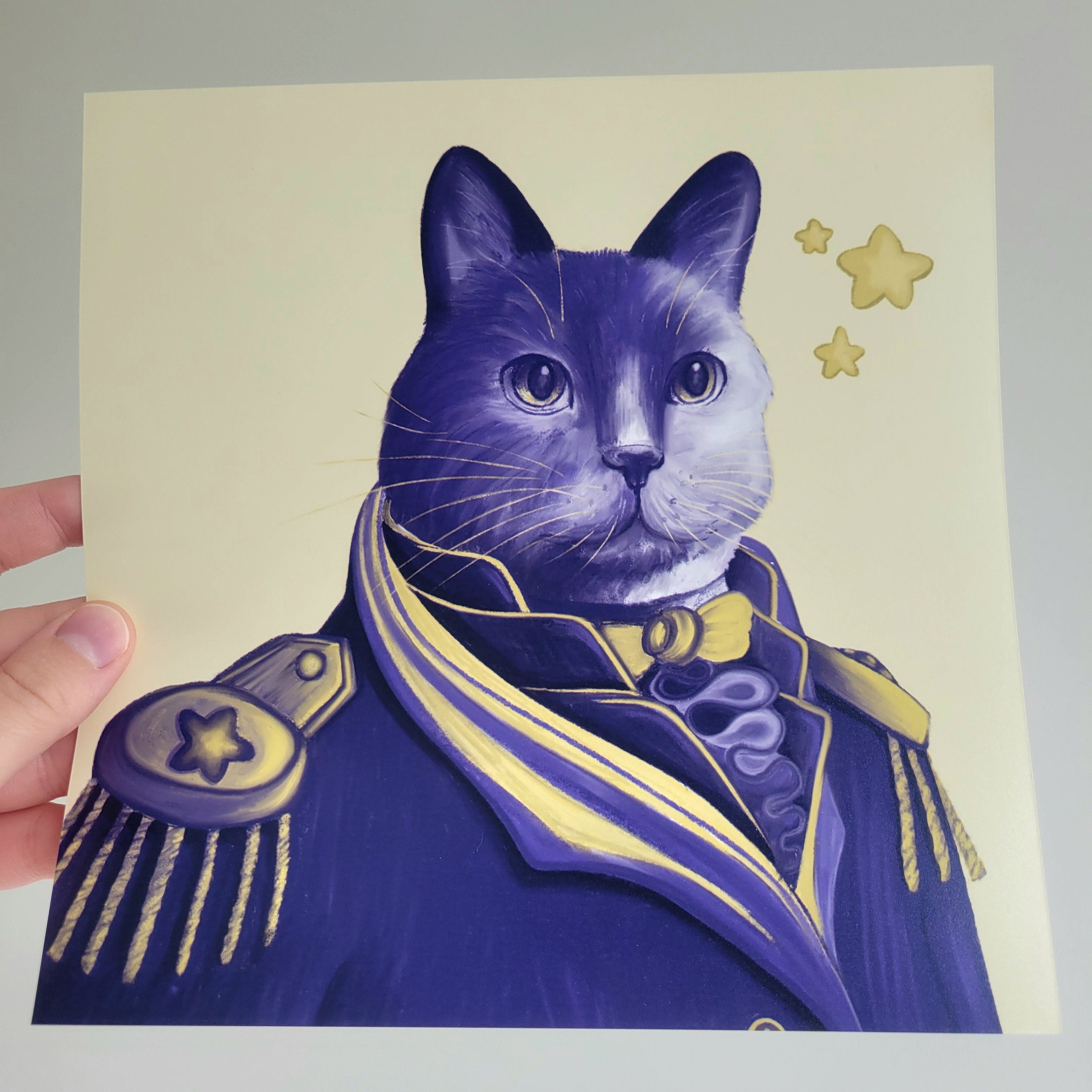 Gentleman Cat Art Print, 8x8" Semi Matte, Cat Lover Gift - Etsy