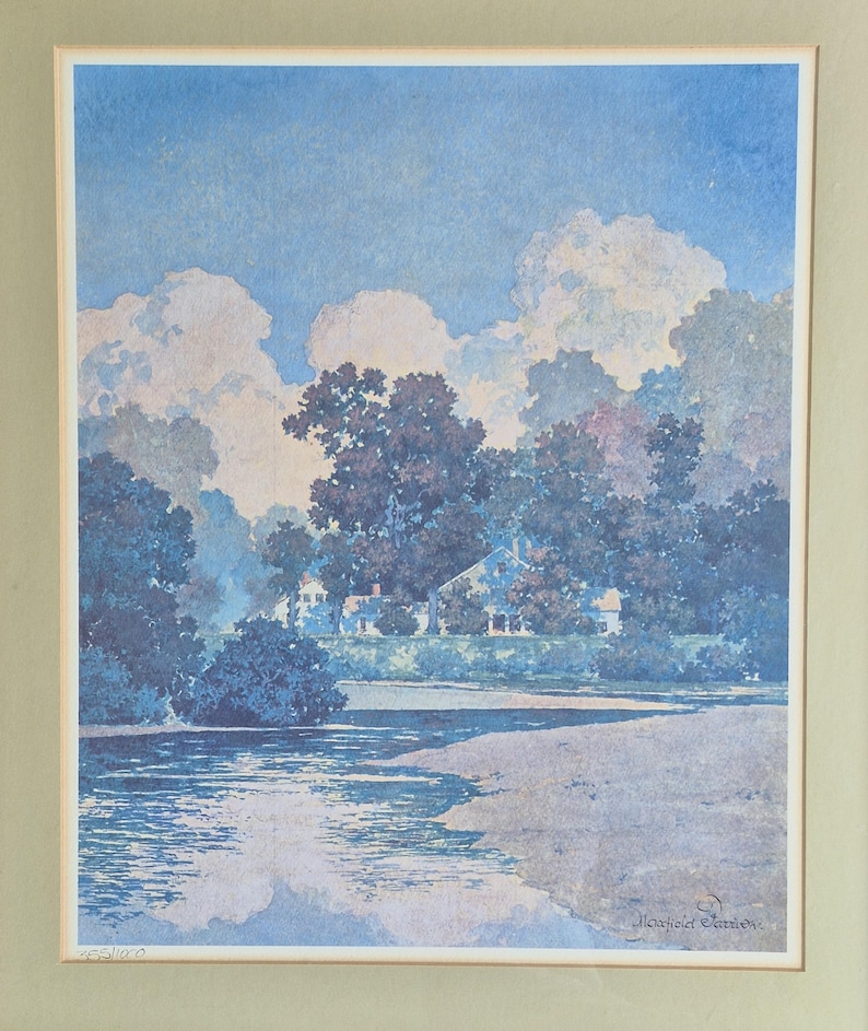 Vintage Maxfield Parrish Lithograph Atumn Afternoon Limited Edition - Etsy