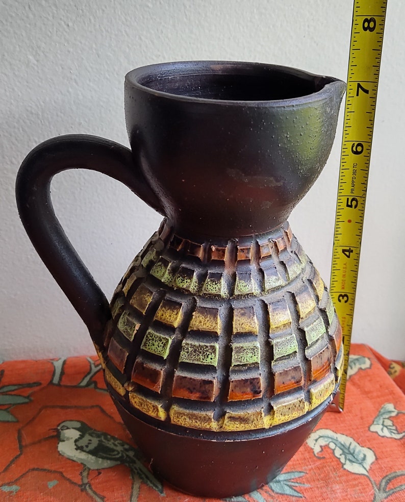 Vintage MCM Italian Pottery Raymor/bitossi Style Pitcher. - Etsy