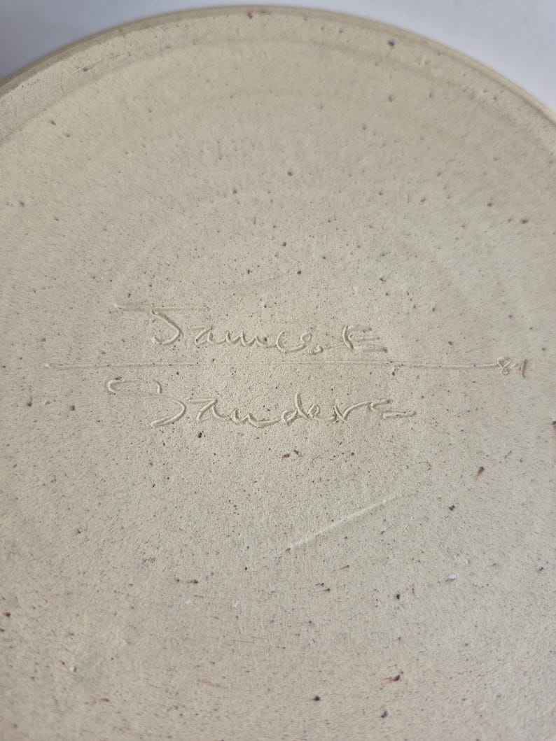 James E. Sanders Pottery. Hand-thrown Studio Art Brown and Black ...