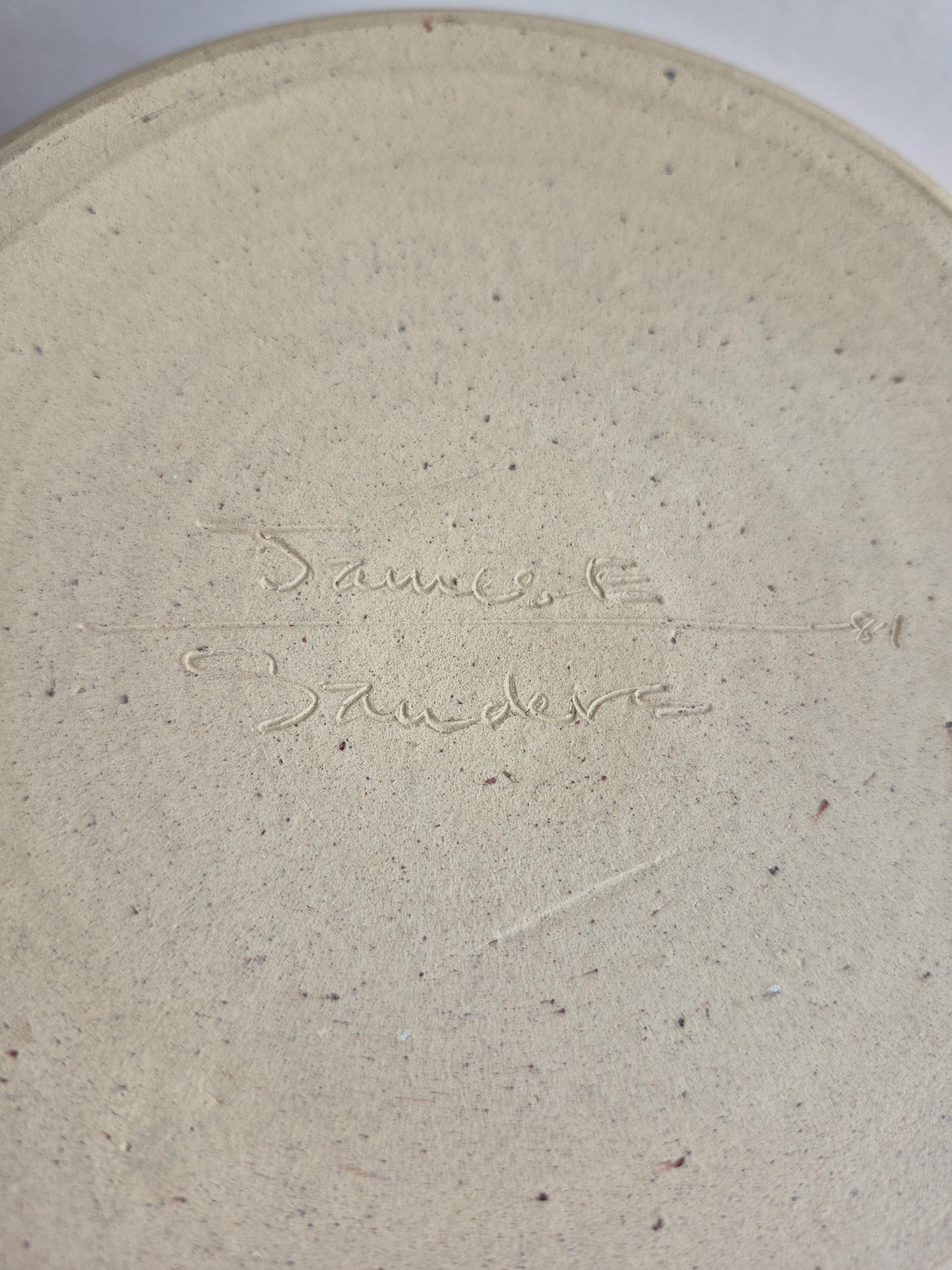 James E. Sanders Pottery. Hand-thrown Studio Art Brown and Black ...
