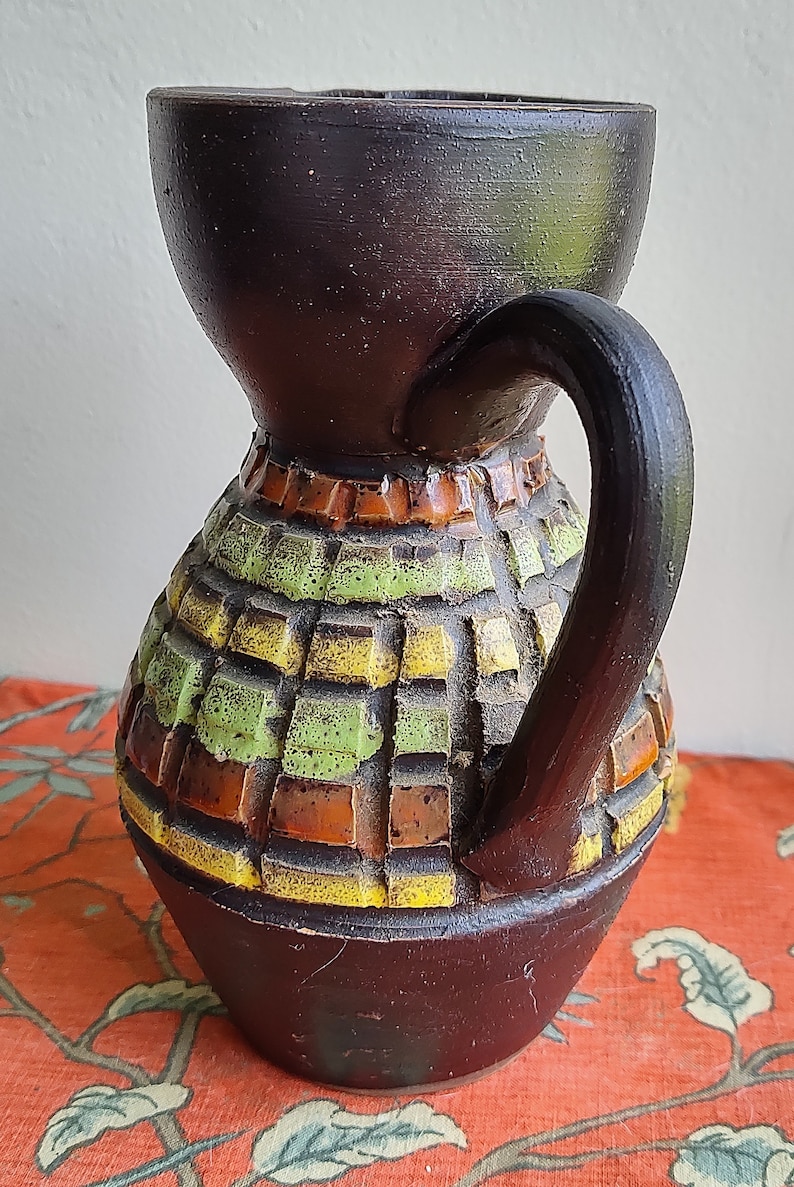 Vintage MCM Italian Pottery Raymor/bitossi Style Pitcher. - Etsy