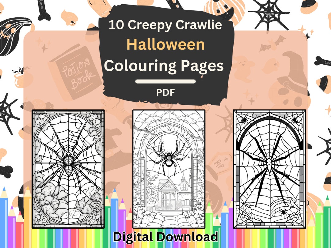 Spider Halloween Coloring Pages: Intricate Arachnid Designs for ...