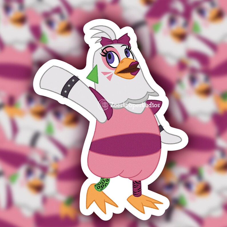 Glamrock Freddy, Chica, Roxy & Monty Animal Crossing Villager Vinyl ...