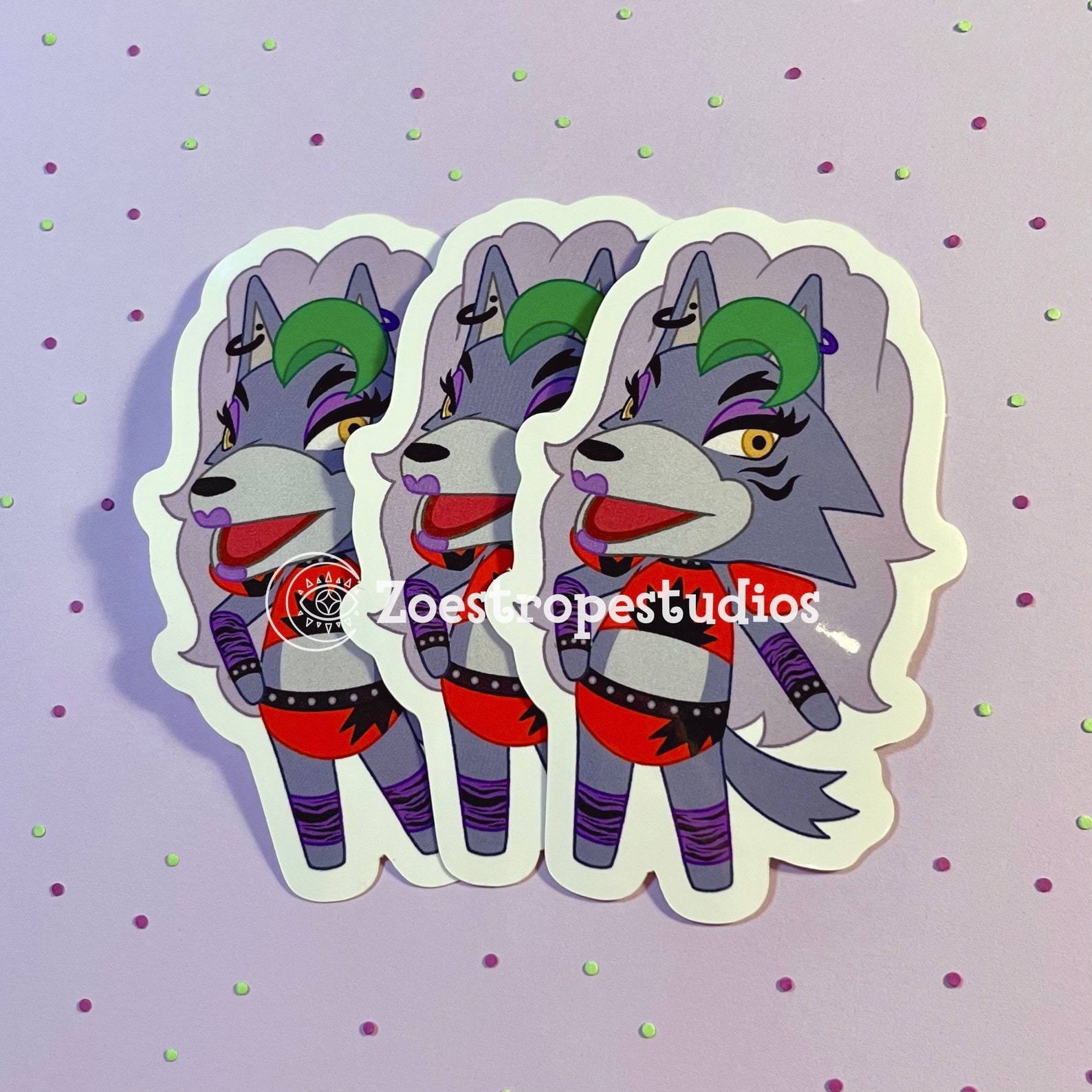 Glamrock Freddy, Chica, Roxy & Monty Animal Crossing Villager Vinyl ...