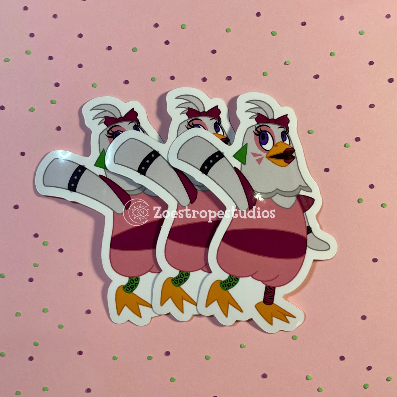 Glamrock Freddy, Chica, Roxy & Monty Animal Crossing Villager Vinyl ...