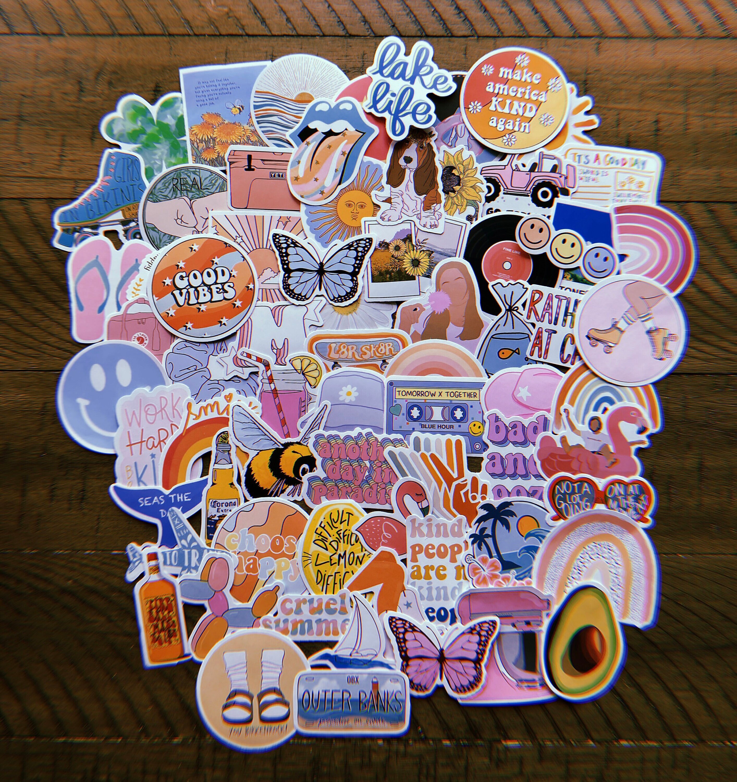 100 Cute Oops Sticker Pack Aesthetic Sticker Pack VSCO Stickers Spring ...