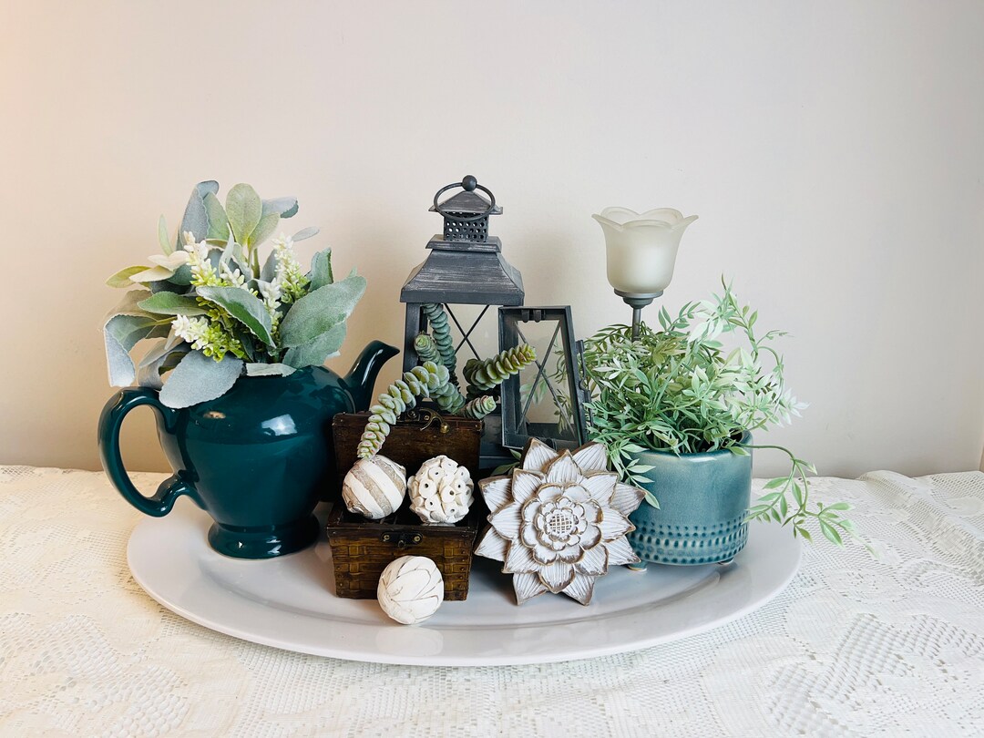 Traditional Centerpiece, Centerpieces, Teal Centerpiece, Modern ...