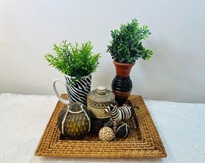 Africa Inspired Centerpiece, Coffee Table Centerpiece, End Table ...