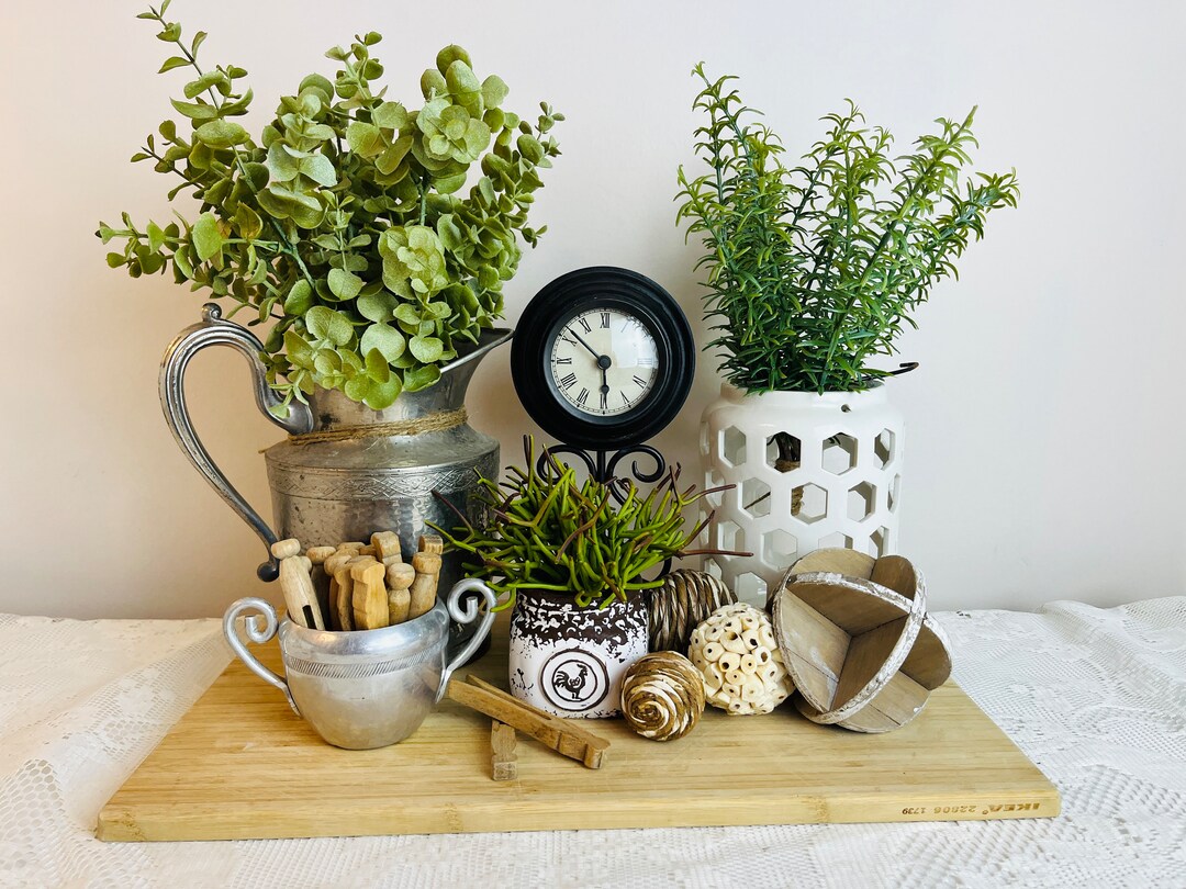 Modern Farmhouse Centerpiece, Centerpieces, Farmhouse Centerpiece ...