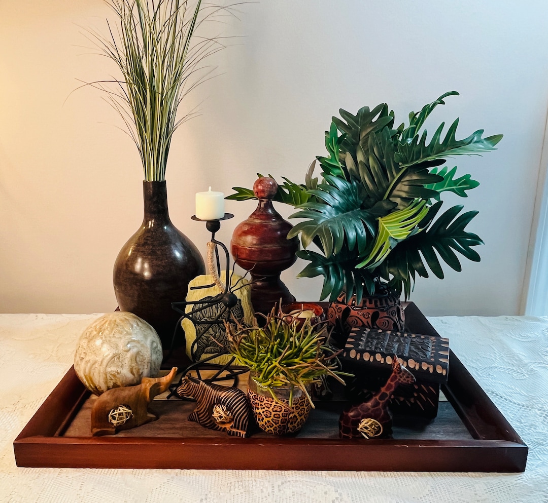 African Centerpiece, Centerpieces, Kitchen Island Centerpiece, Jungle ...