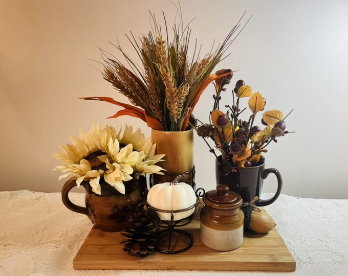 Rustic Fall Centerpiece, Fall Centerpiece, Fall Arrangement, Autumn ...