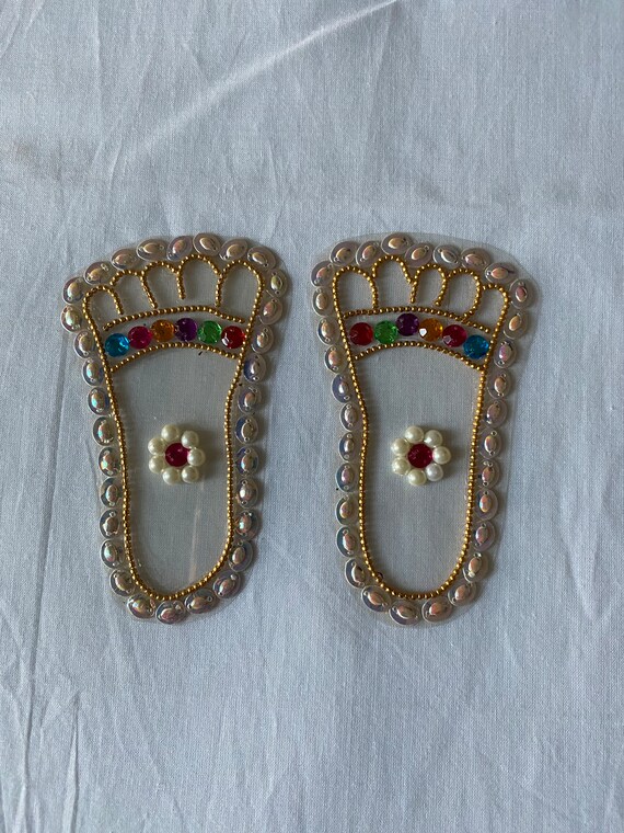 Baby Krishnas Foot Print Rangoli - Etsy
