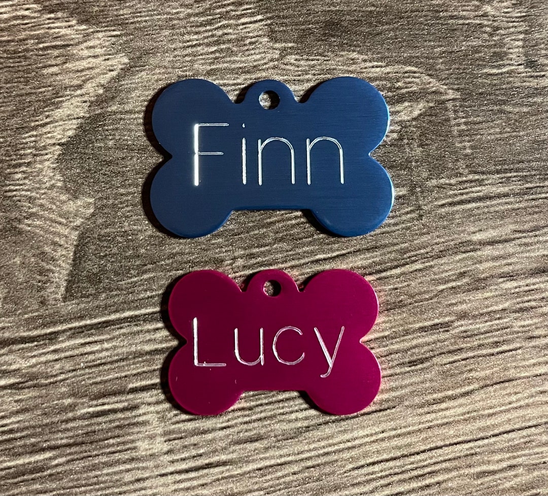 Personalized Engraved Bone Shaped Dog Tag - Etsy