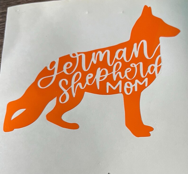German Shepherd Mom Decal, Pet Decal, Window Decal, Custom Decal - Etsy