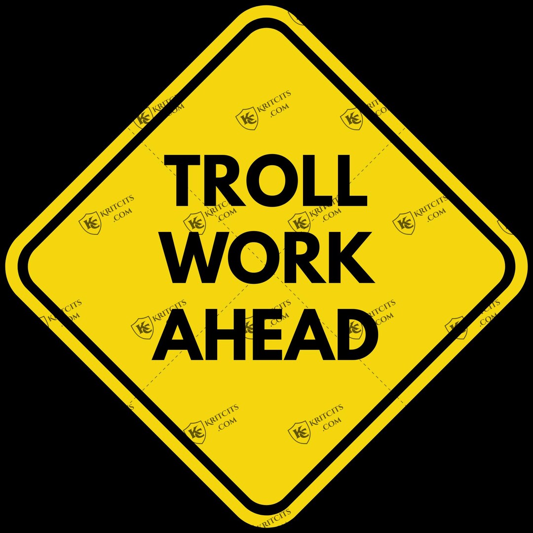 Troll Work Ahead Funny Construction Sign | 3D Printed Tabletop Decor ...