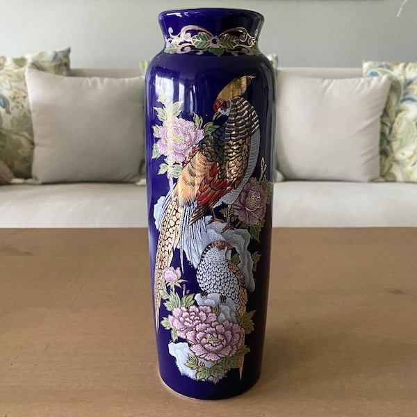 Pheasant Vase - Etsy