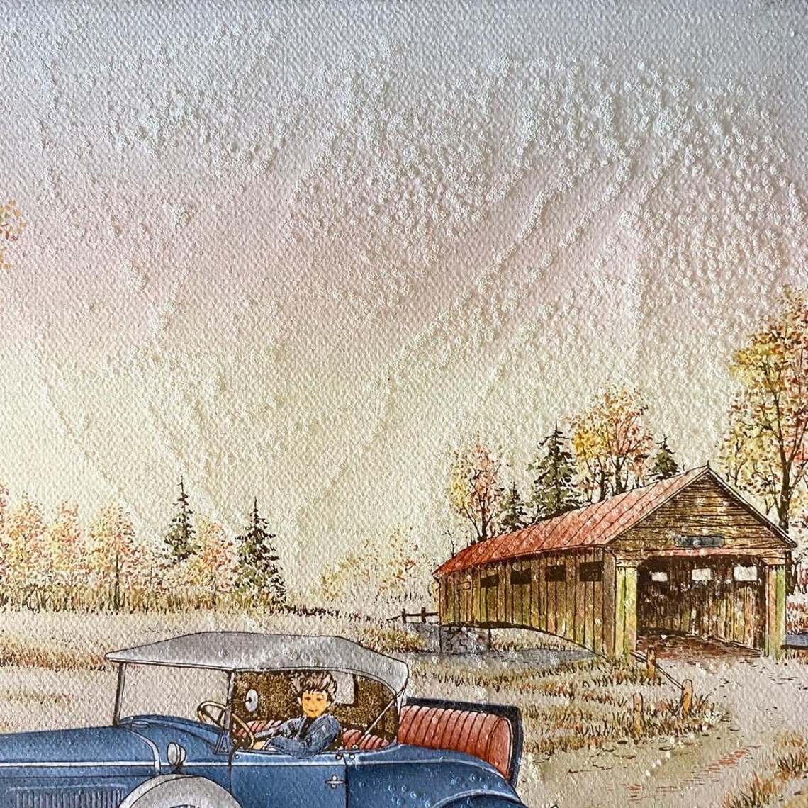 Vintage Signed C. Carson Serigraph Painting on Canvas-wood - Etsy