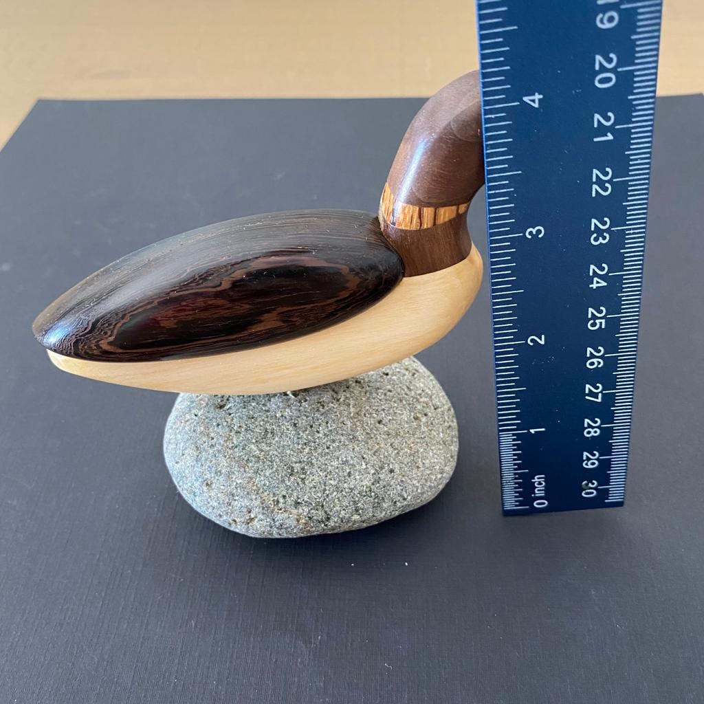 Cute Wooden Duck Sitting on A Stone Figurine - Etsy