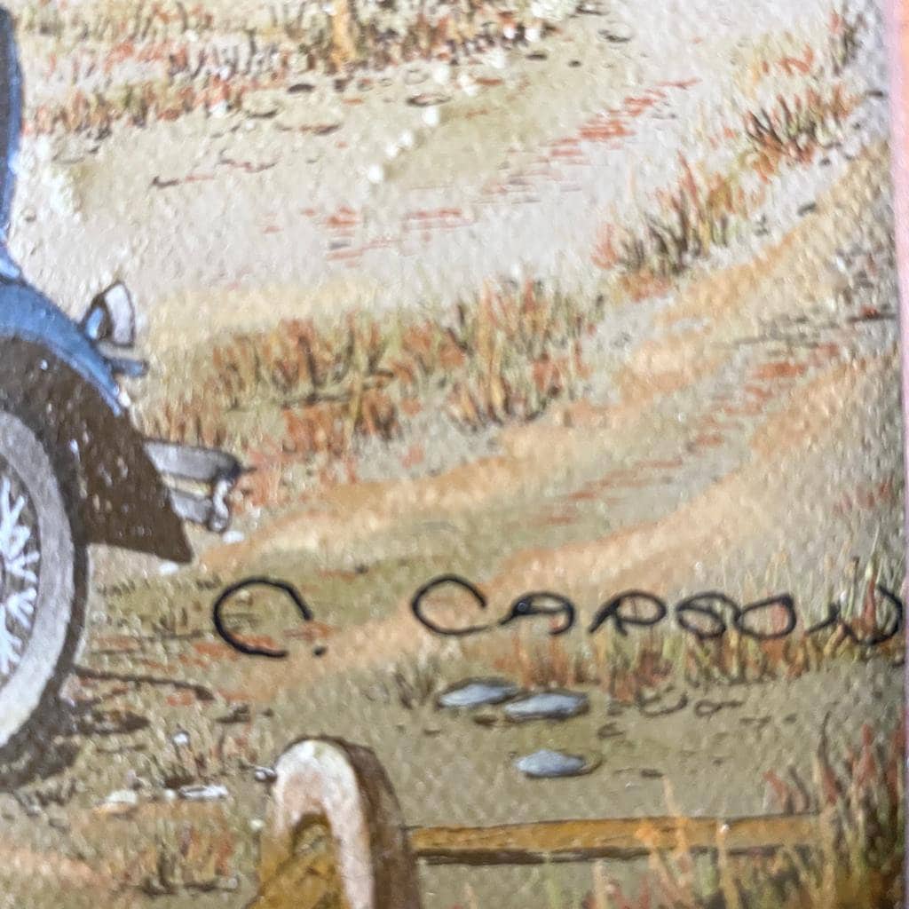 Vintage Signed C. Carson Serigraph Painting on Canvas-wood Framed - Etsy