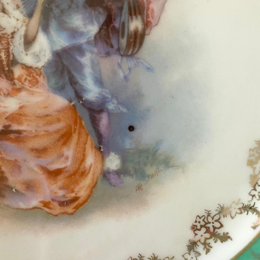 Antique Victoria Carlsbad Austria Signed FR. Stahl Wavy Raised Border ...