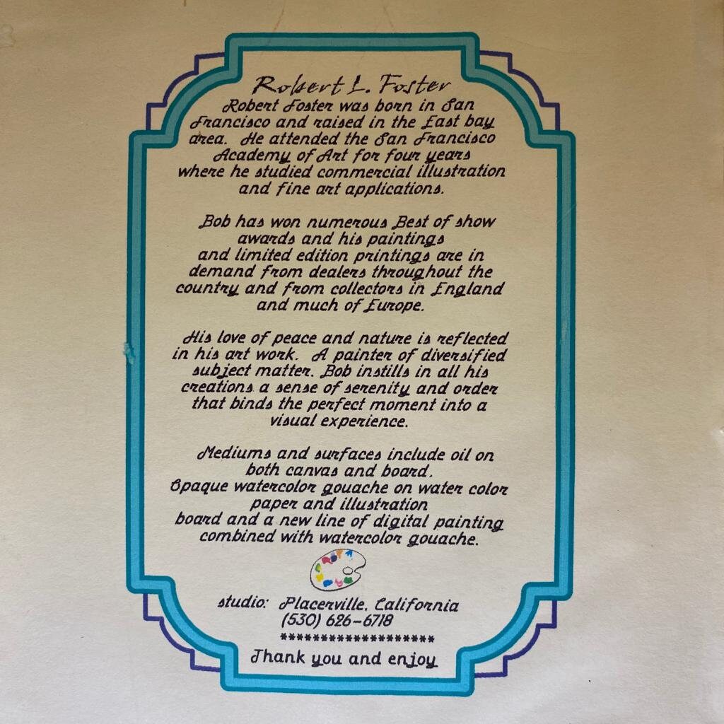 Wood Framed Robert L. Foster Art Print of A Country Road and Fall Color ...