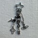 Handmade Cluttered Rockstar Gf Edgy Black and White Star Girl Keychains ...
