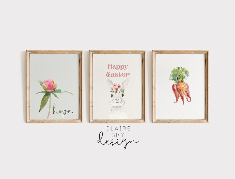 Printable Easter Wall Art Easter Prints Set of 10 Spring - Etsy