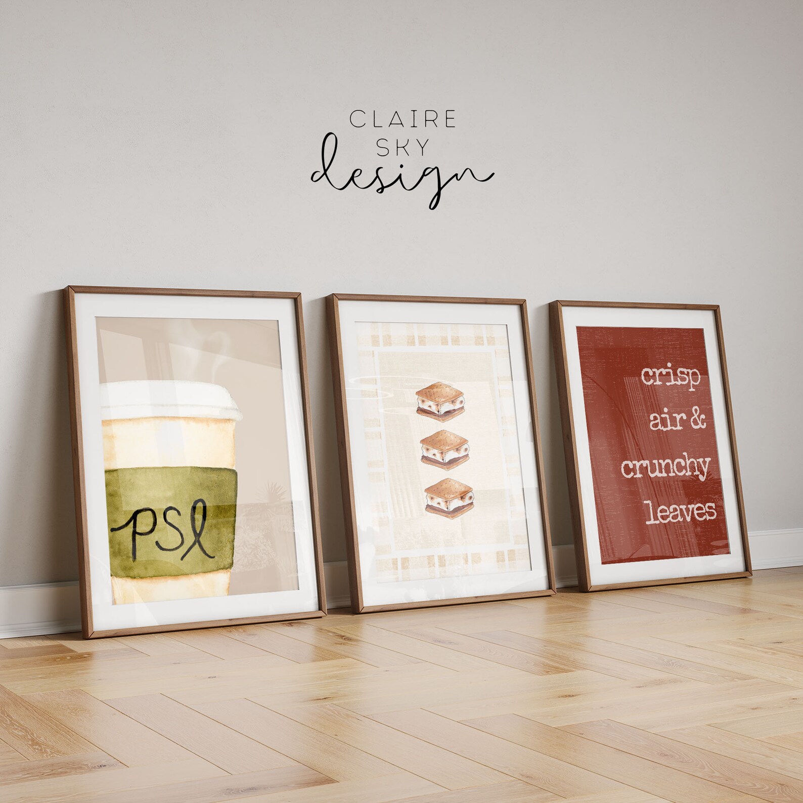 October Wall Art Set | Fall Colors Gallery Wall Prints | Autumn Print ...