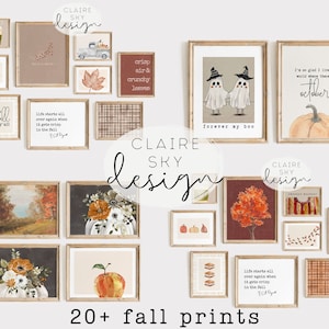 October Wall Art Mega Bundle | Fall Prints | Autumn Gallery Wall Set ...