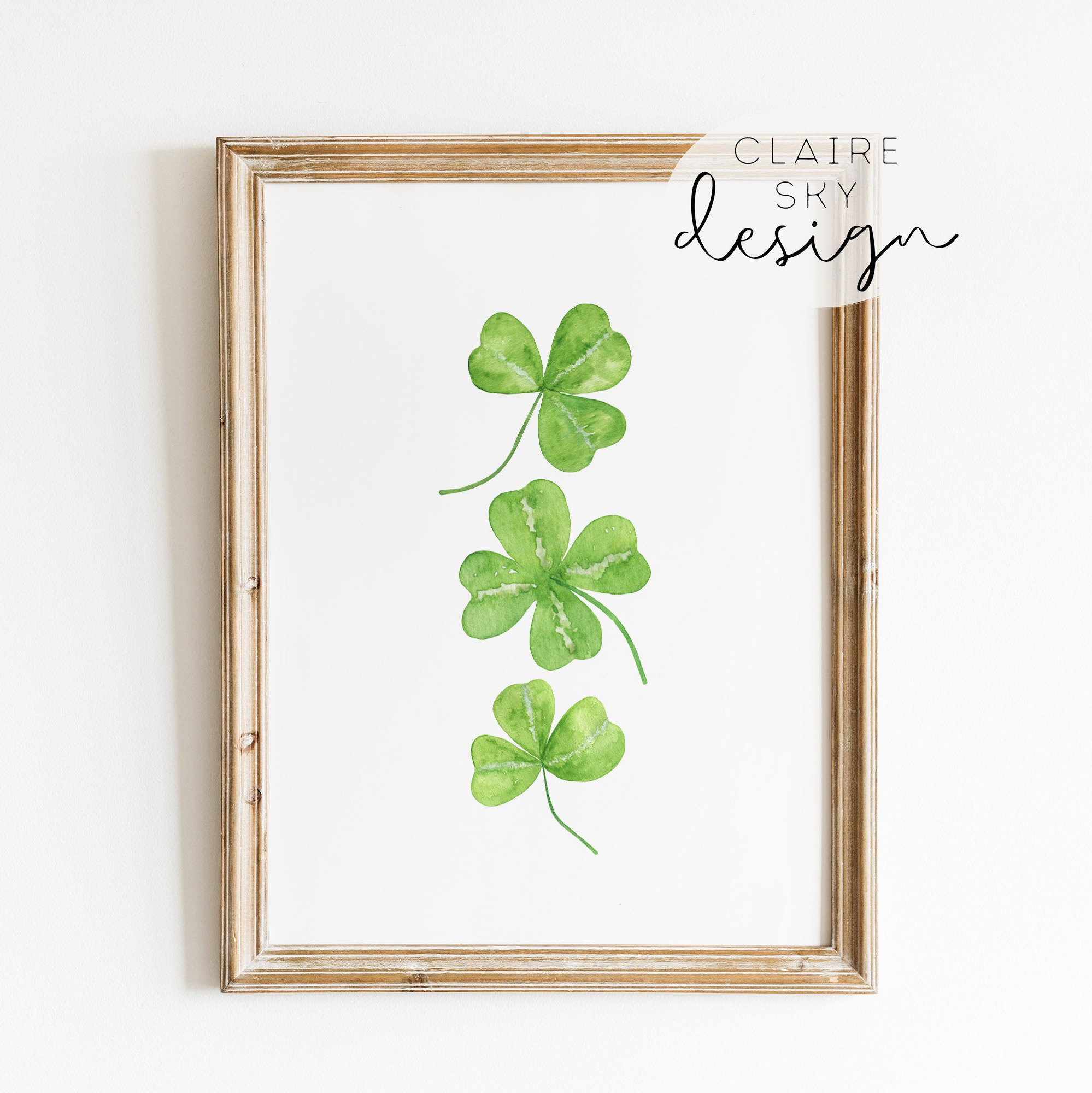 St Patricks Day Print | Shamrock Printable | Spring Wall Decor | St ...