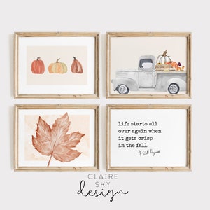 October Wall Art Mega Bundle | Fall Prints | Autumn Gallery Wall Set ...