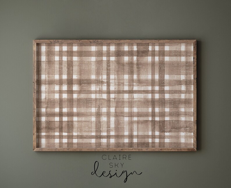 Fall Prints Set of 2 | Cozy Fall Prints | Plaid Fall Decor | Plaid Wall ...
