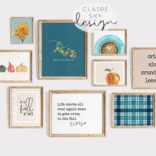 Fall Wall Art Prints Set of 12 Printable Fall Wall Art - Etsy