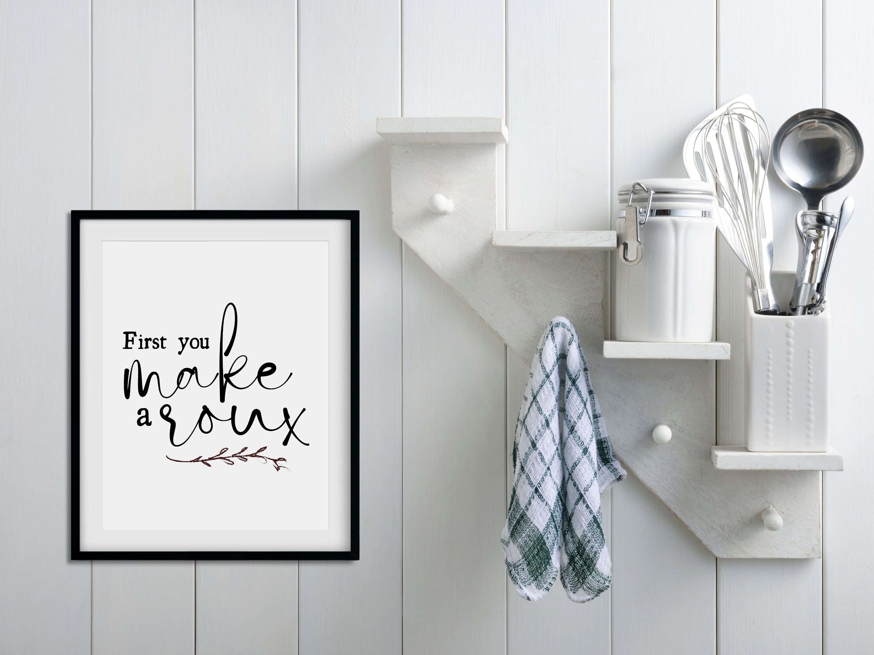 First You Make a Roux | Louisiana Printable Wall Art | Cajun Kitchen ...
