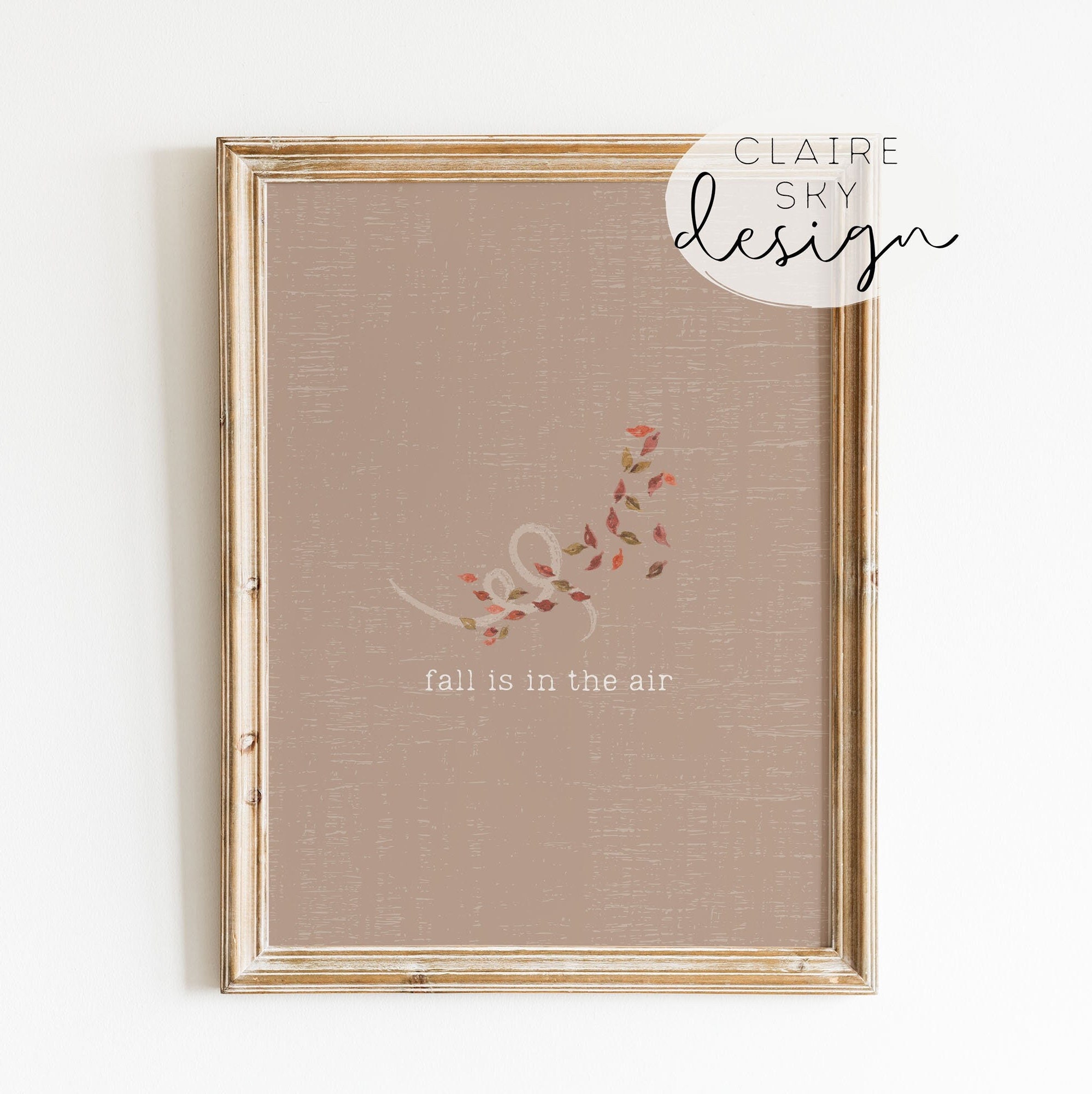 Fall is in the Air Print Fall Printable Wall Art Neutral - Etsy