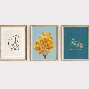 Printable Fall Wall Art Gallery Bundle Jewel Tones | Teal Fall Decor ...