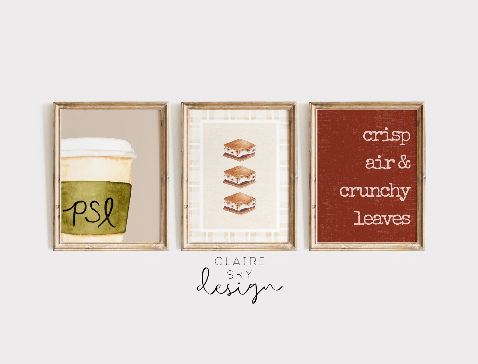 October Wall Art Set Fall Colors Gallery Wall Prints - Etsy