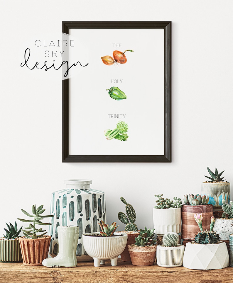 Holy Trinity Louisiana Cooking Louisiana Printable Wall Art - Etsy