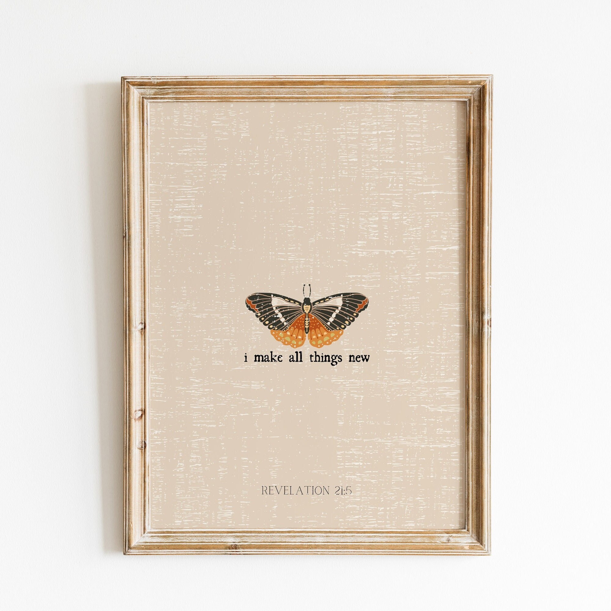 I Make All Things New Print | Bible Verse Printable | Boho Butterfly ...
