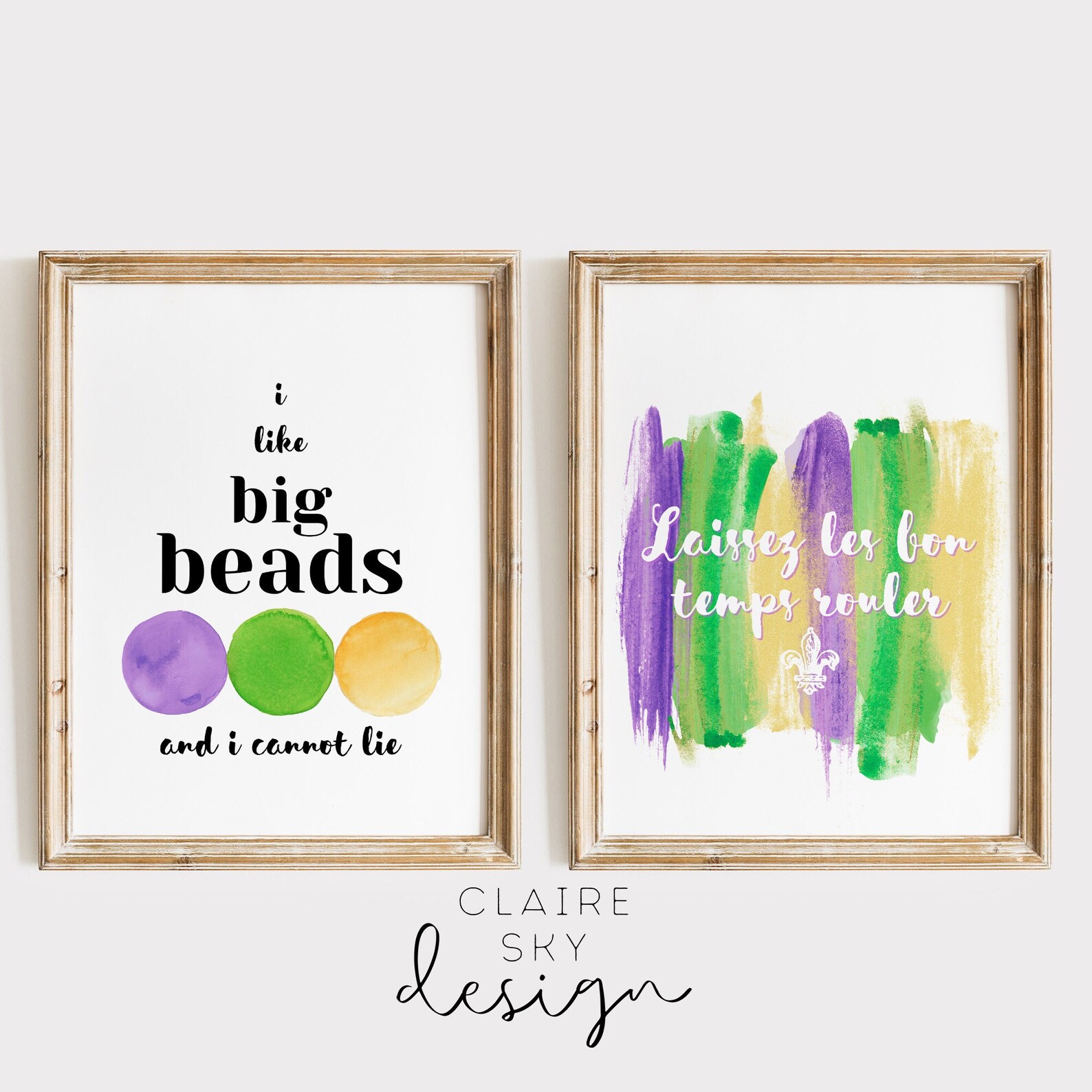 Mardi Gras Print | Laissez Les Bon Temps Rouler Sign | Mardi Gras Wall ...