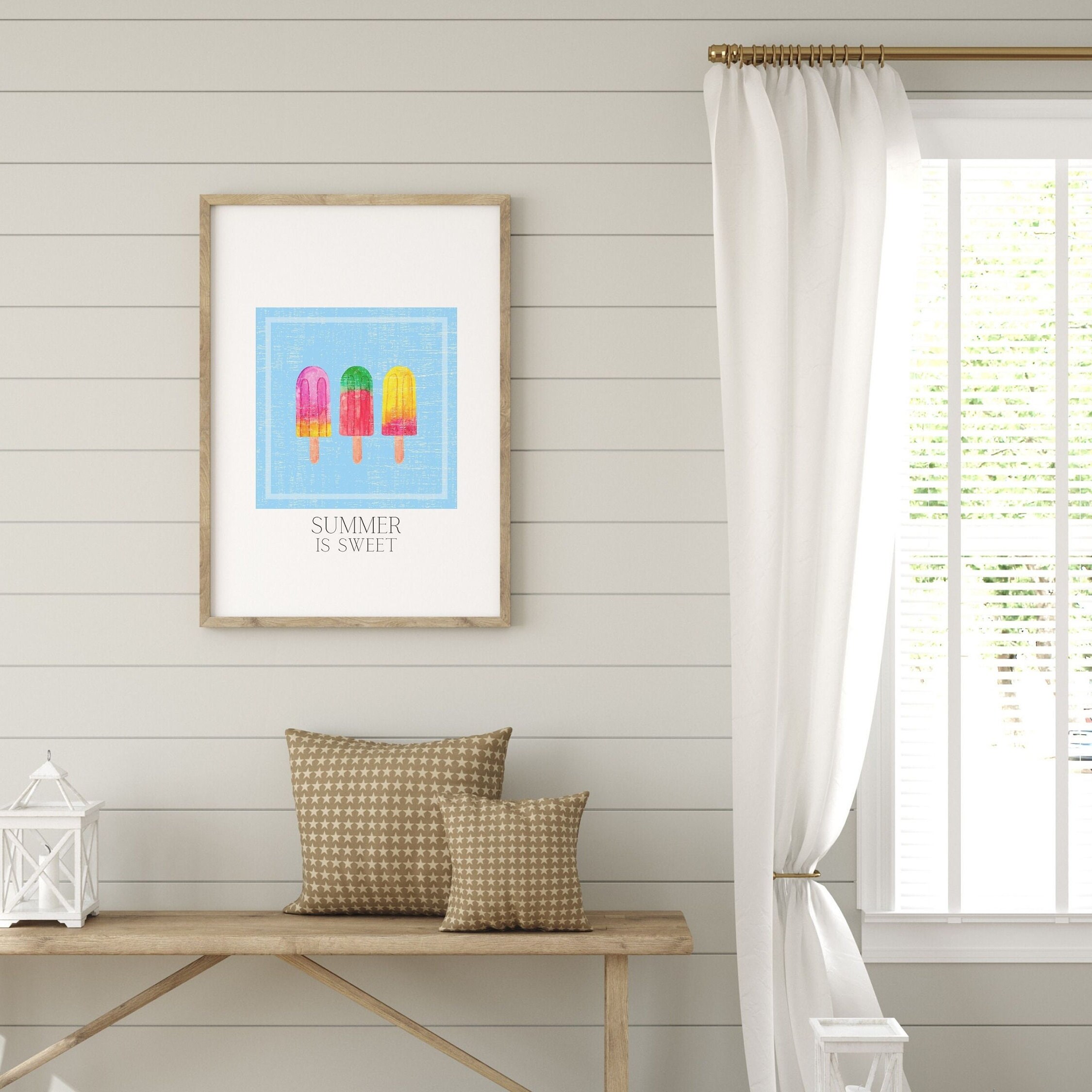 Summer Art Print | Popsicle Printable Wall Decor | Bright Colored Decor ...