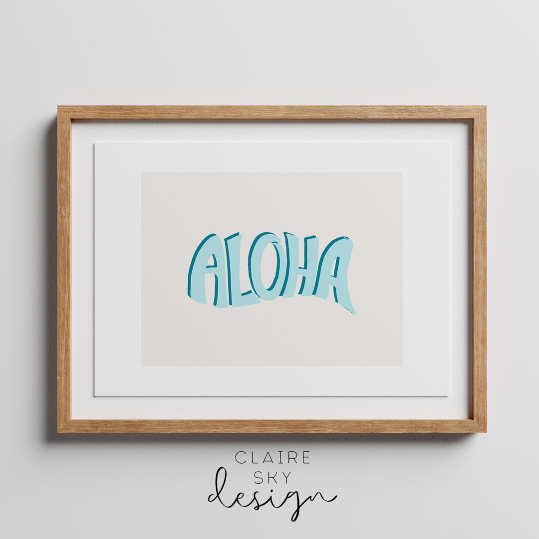 Aloha Wall Art Printable | Aloha Print | Coastal Cowgirl | Beach Room ...